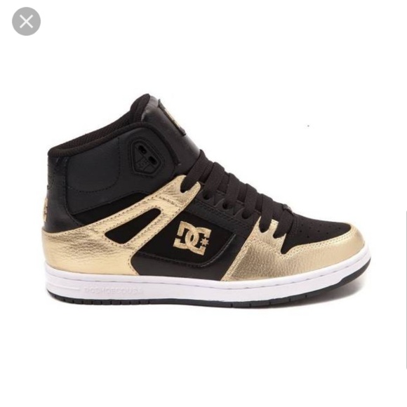 DC | Shoes | Dc Skate Rebound High Se Gold And Black Shoes | Poshmark